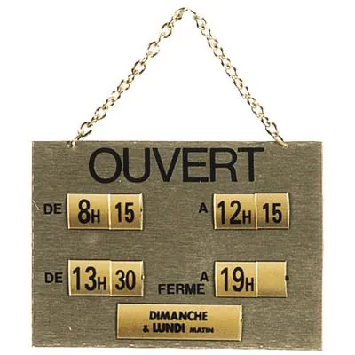 Panneaux horaires - Plaques de signalisation - Rouxel